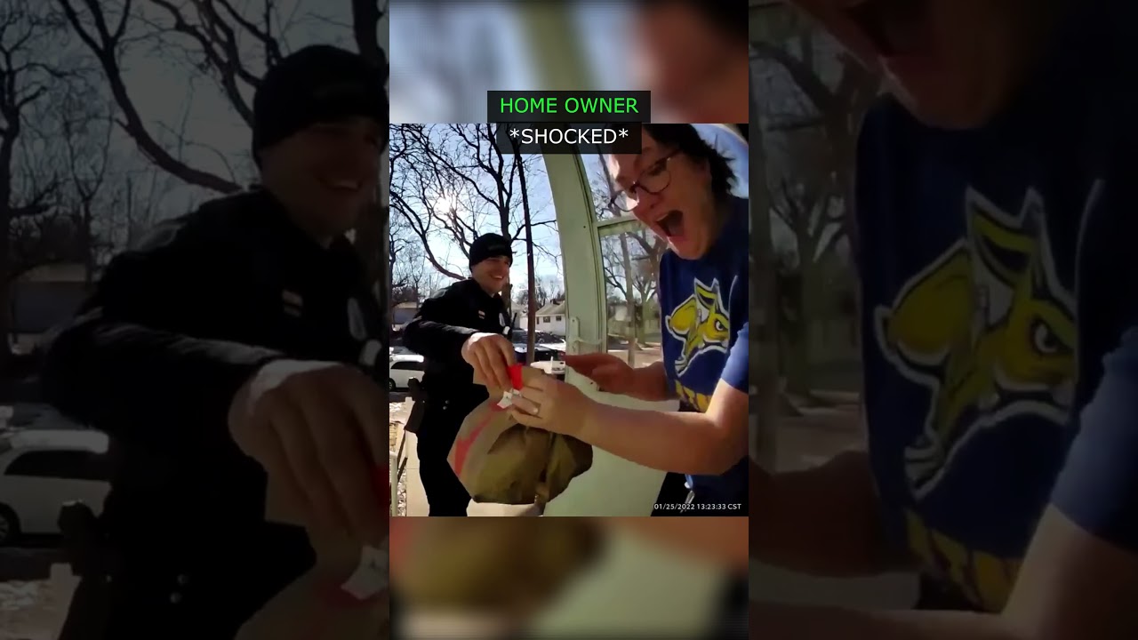 Cop went off-duty to finish the DoorDash order 💙 #unexpected #police #shorts