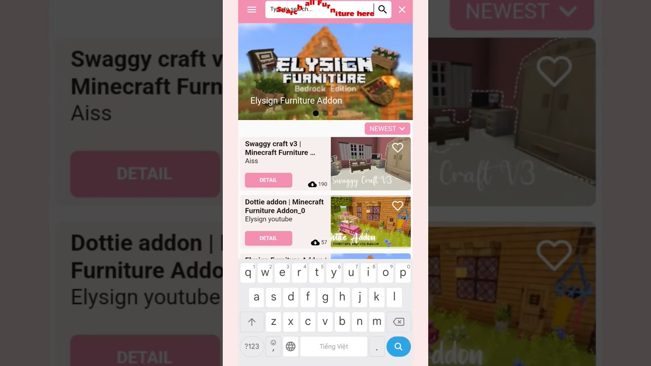 how to download furniture addon #minecraft #furniture #mcpeaddons #mam #furntiuremod