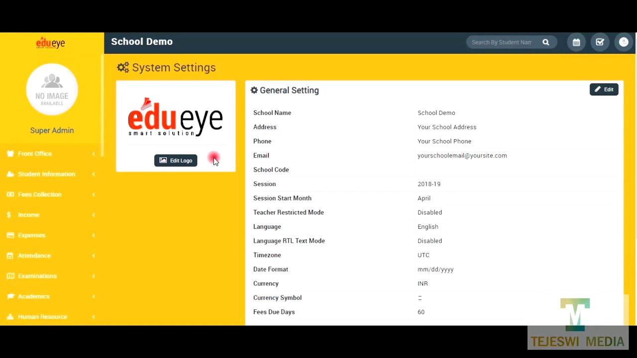EDUEYE SMART SOLUTION - Login and Configuration