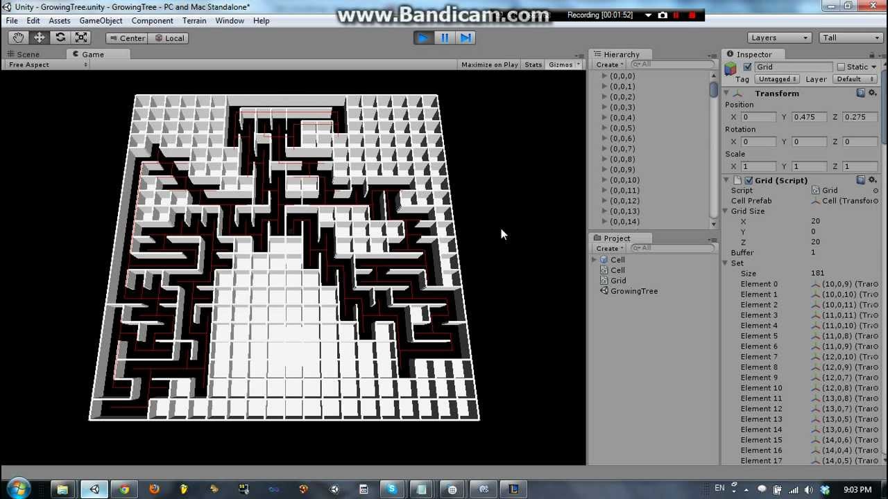Unity3D C# + JS Tutorial :: Growing Tree Algorithm for Random Maze Creation (Part 0, Introduction)