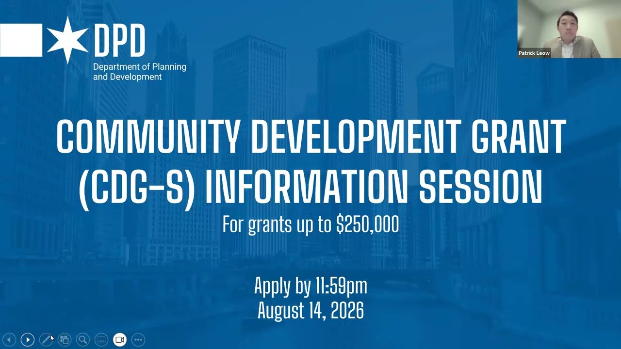 Community Development Grant (Small) Informational Webinar: April 2026