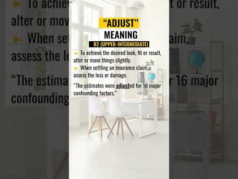 ADJUST usage Examples, Meaning and Definition