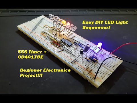 DIY Light Sequencer Using a 555 Timer and a 4017 IC (Easy to Build)