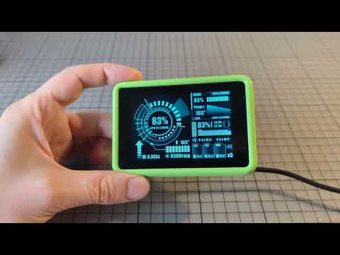 Demo: Case "silicone" frame for WT32-SC01 Plus by Wireless-Tag(3.5" 480x320 Touch Screen) ESP32