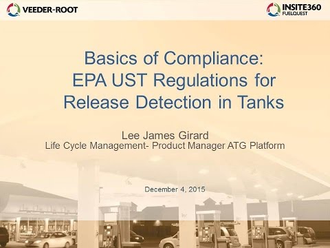 Webinar replay: EPA UST Regulations for Release Detection in Tanks