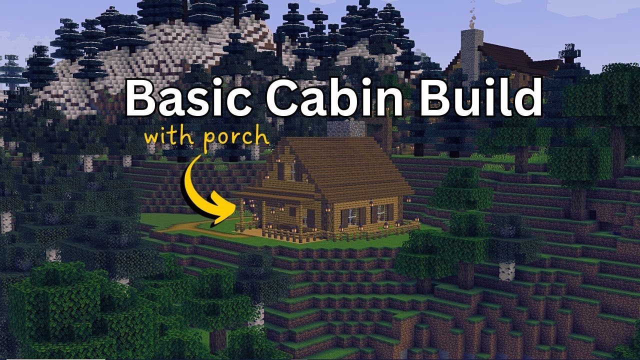 Building a Basic Cabin in Minecraft | Easy Minecraft Build - Minecraft ...