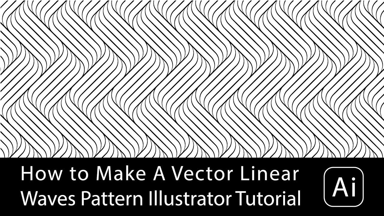 How to Make A Vector Linear Waves Pattern Illustrator Tutorial