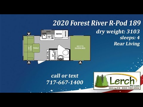 2020 Forest River R-Pod 189 for sale at Lerch RV PA RV Dealership