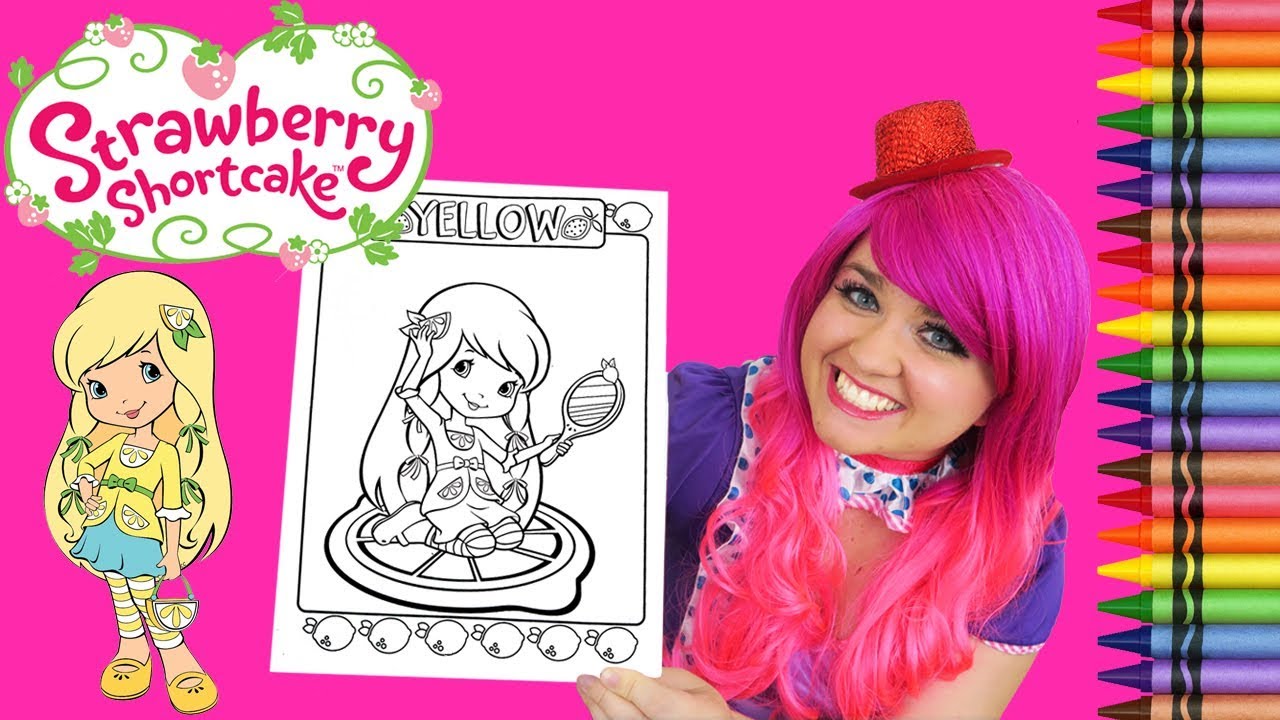 Coloring Strawberry Shortcake Lemon Meringue Coloring Book Page Prismacolor | KiMMi THE CLOWN