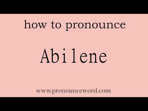 Abilene: How to pronounce Abilene in english (correct!).Start with A. Learn from me.
