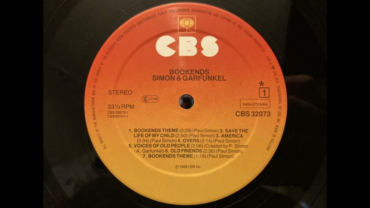 Simon & Garfunkel - Bookends. HQ Vinyl Rip. (Linn Sondek LP12/Ittok/Karma)