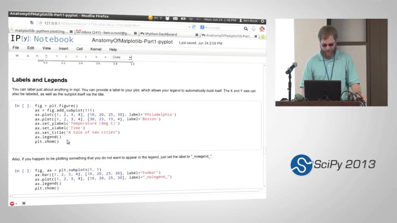 Anatomy of Matplotlib, SciPy2013 Tutorial, Part 1 of 3