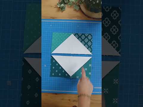 How to sew a cathedral window quilt block | easy sewing ideas #shorts