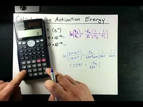 Calculate Activation Energy from Rate Constants and Temperatures (Equation)