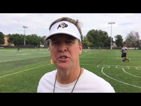 Buffzone video - CU Buffs football coach Mike MacIntyre, Aug. 23