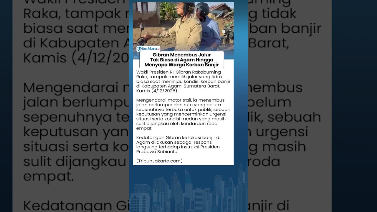 Gibran Tembus Jalur Ekstrem di Agam! Warga Kaget Didatangi Wapres ...