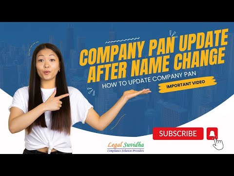 PAN card update for Company Name Change