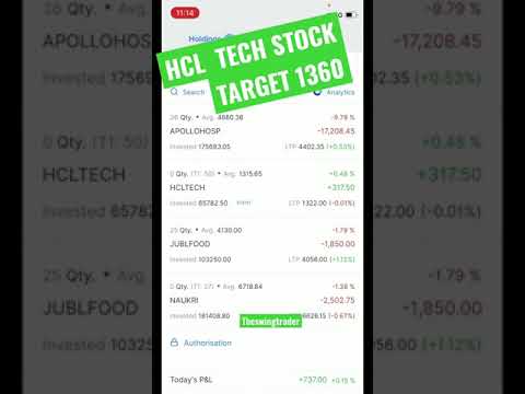 Hcl tech stock live trading target 1360rs