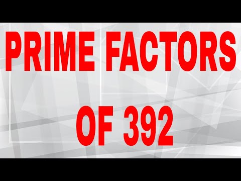 Prime factors of 392|Prime Factorization