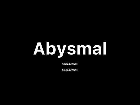 How to Pronounce Abysmal: 🇺🇸 American English vs. 🇬🇧 British English