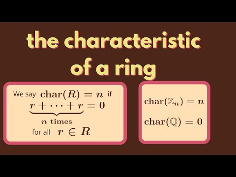 Abstract Algebra | The characteristic of a ring.
