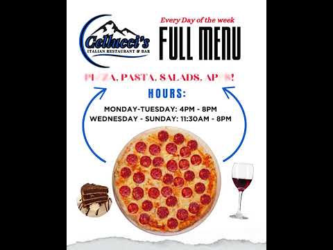 ๐ข Exciting News from Cellucci's Italian Restaurant & Bar! ๐๐ท