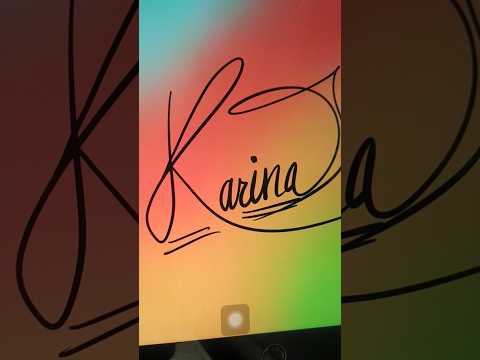 KARINA name changed on procreate comment your names #calligraphy #procreate #trending