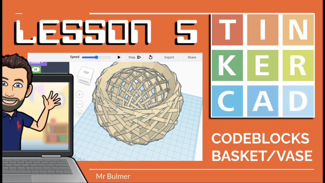 TINKERCAD - LESSON 5 - Using LOOPS in CODEBLOCKS for COMPLEX OBJECTS