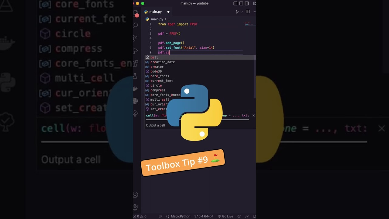 Get Started: Crafting PDFs in Python with FPDF  #techeducation #learnpython #pythonforbeginners