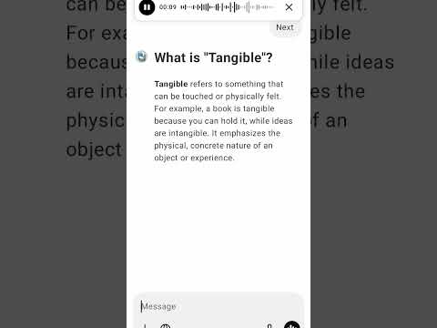 What is "Tangible"?