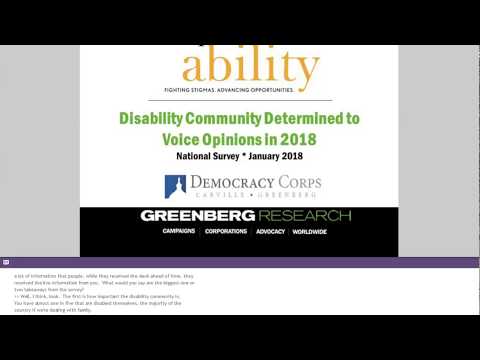 Webinar - Results of New National Poll of Voters with and without Disabilities