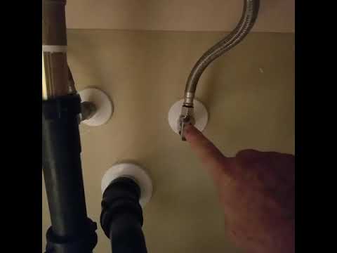How to shut off water under bathroom sink