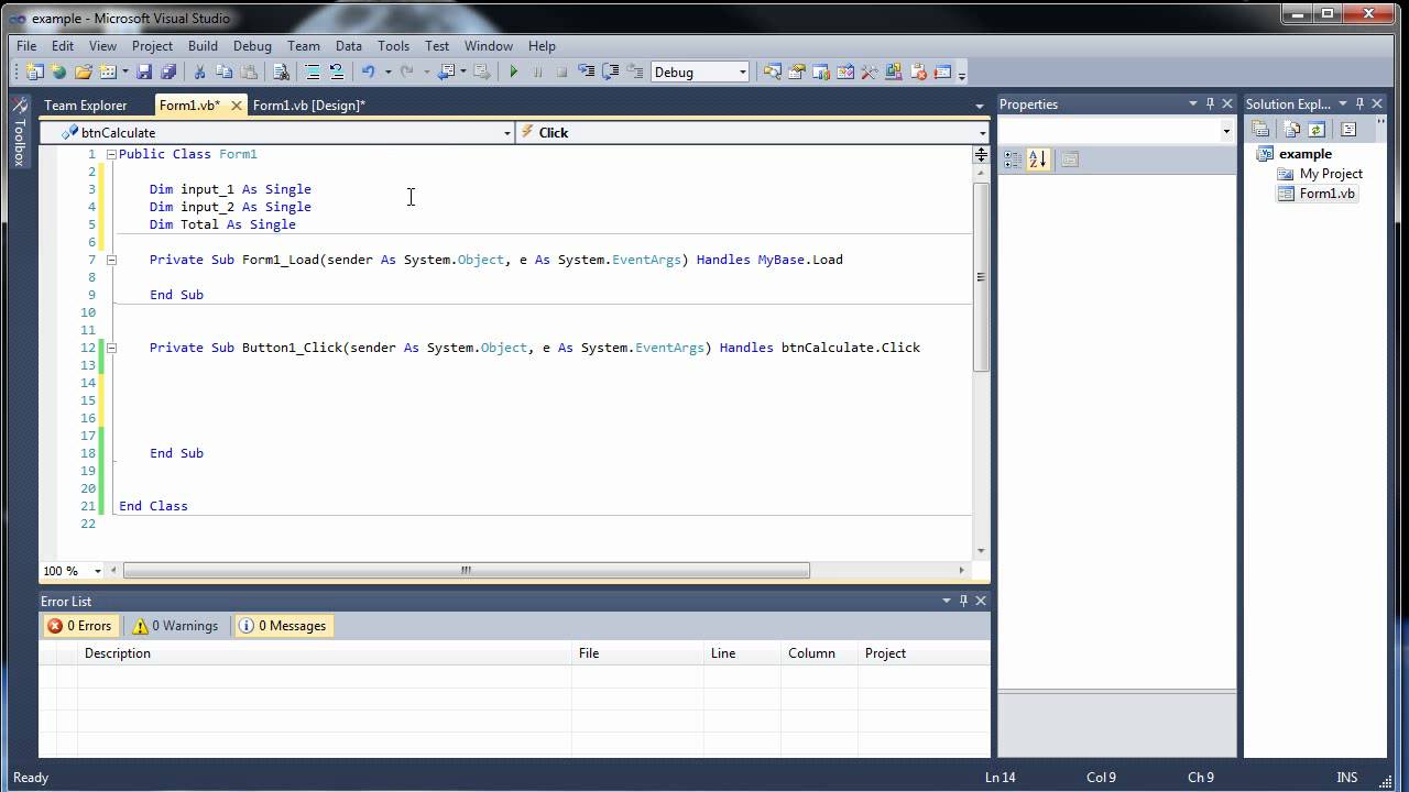 Visual Basic Tutorial 3 - Buttons, Text Boxes, Boxes, and Arithmetic and Assignment Operators
