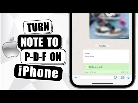 How To Convert Note To Pdf on iPhone