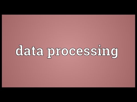 Data processing Meaning