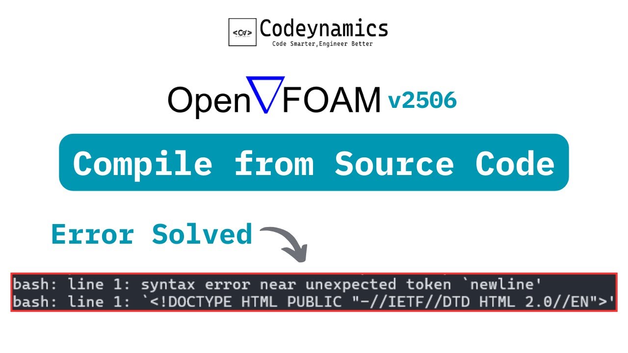 Compile/Install OpenFOAM From Source Code | OpF v2506 + Third Party | English