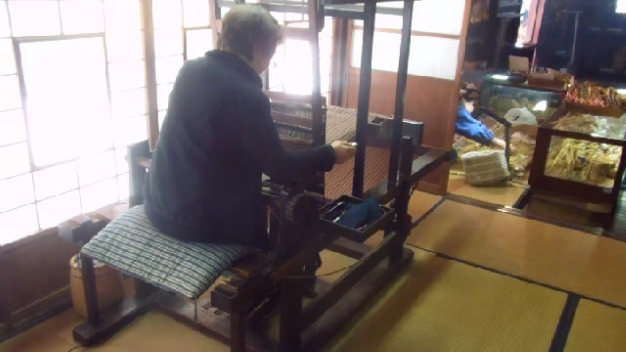 Old Japanese Loom in Action