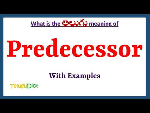 Predecessor Meaning in Telugu | Predecessor in Telugu | Predecessor in Telugu Dictionary |