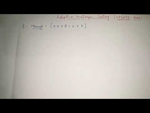 6. Adaptive Huffman Coding in Data Compression | TREE UPDATION | Huffman encoding decoding example