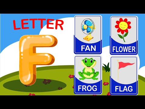 Words That Start With F | 4 Words Learning For Toddlers | 4 Words From F | Kids Learning