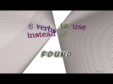 found - 8 verbs synonym of found (sentence examples)
