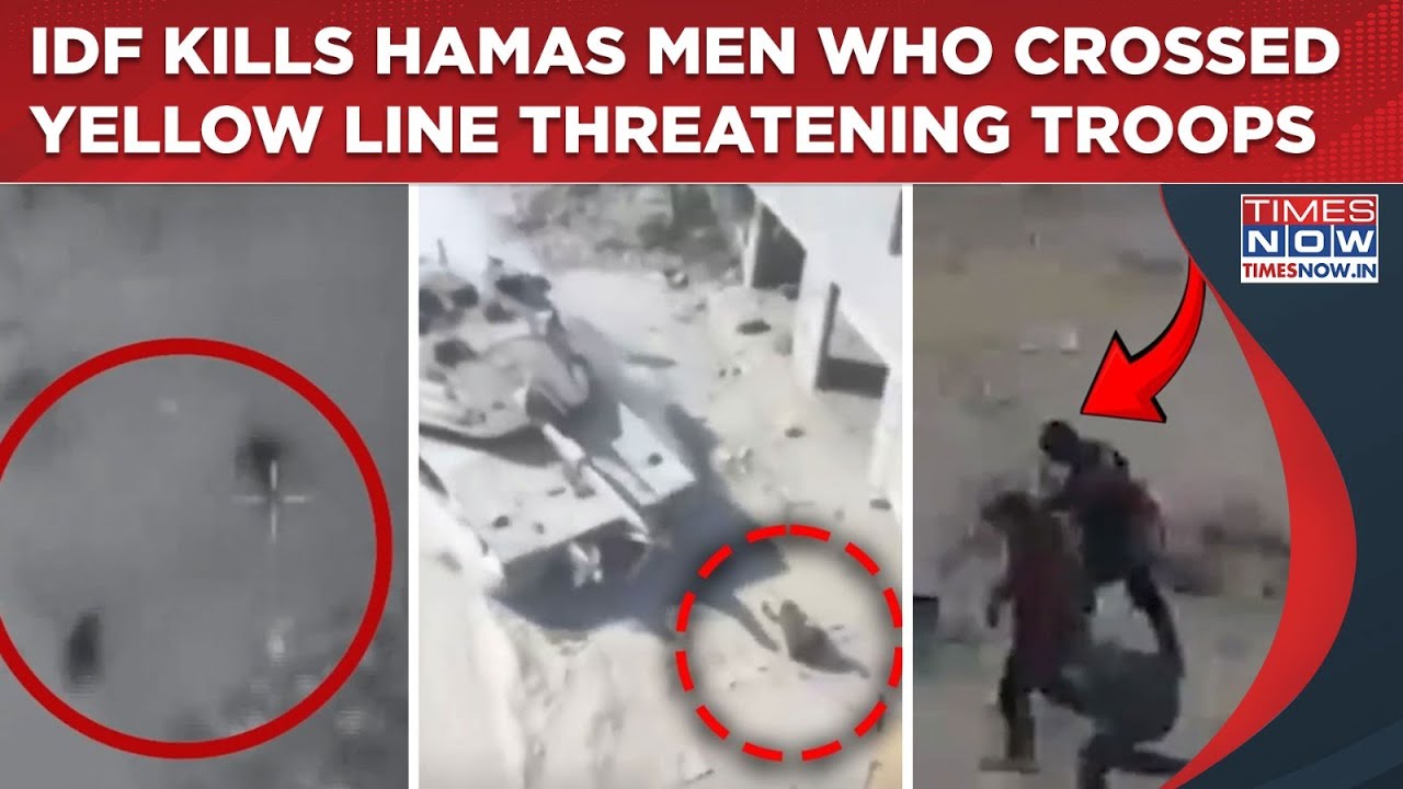 IDF Kills Armed Hamas Terrorists Who Crossed Yellow Line And Moved Towards Troops| Gaza Drone Blitz
