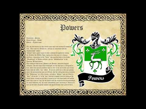 Powers Surname Family History and Coat of Arms