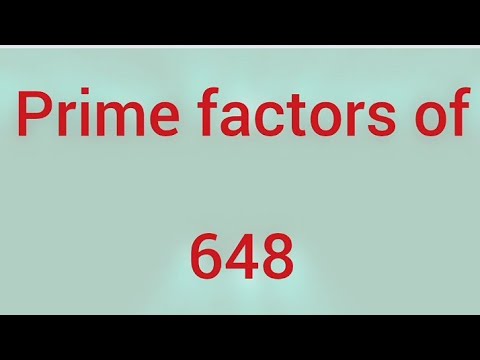 Prime factors of 648 | Learnmaths