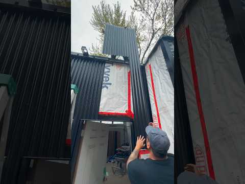 Corrugated metal siding prep & install