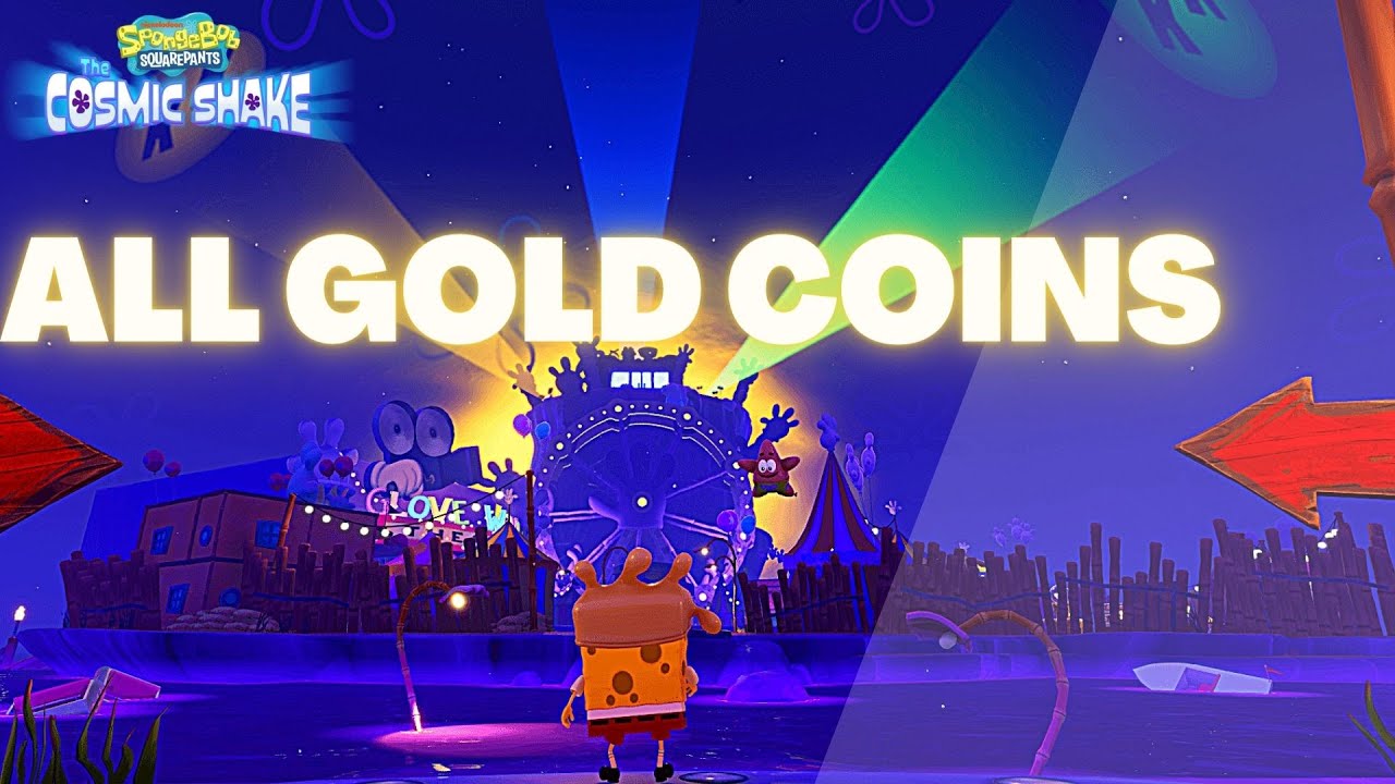 Gold Coin Locations in Glove World w/ Secret Costume | SpongeBob Squarepants: The Cosmic Shake