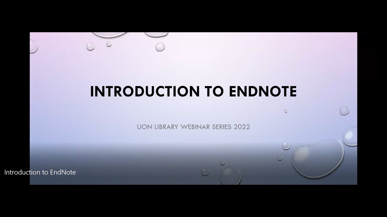 Introduction to EndNote