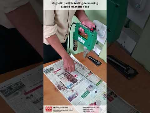 Magnetic Particle Testing Demo using Electro-Magnetic Yoke