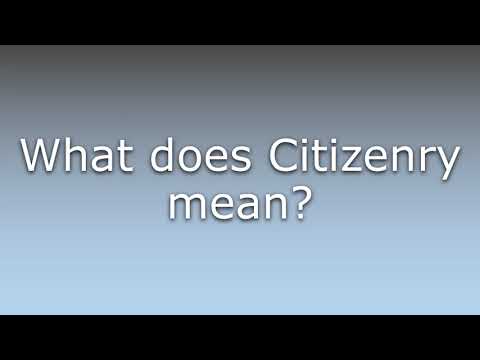 What does Citizenry mean?