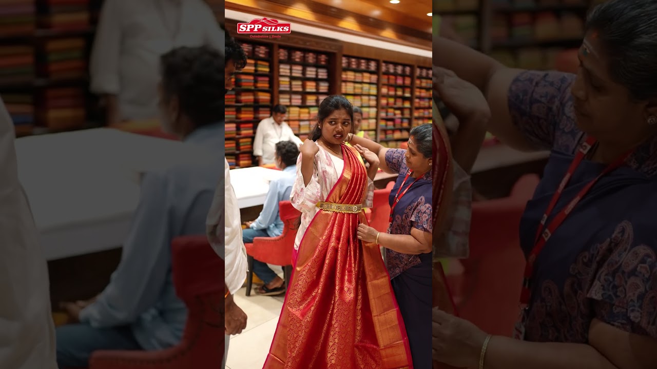 Two Hearts, One Wedding 💫 Finding the Perfect Bridal Saree at SPP Silks #saree #bridetobe